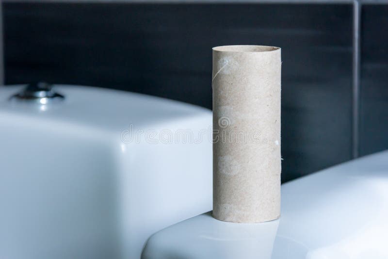 Empty Toilet Roll Depicting Helplessness and Crisis Stock Image - Image ...