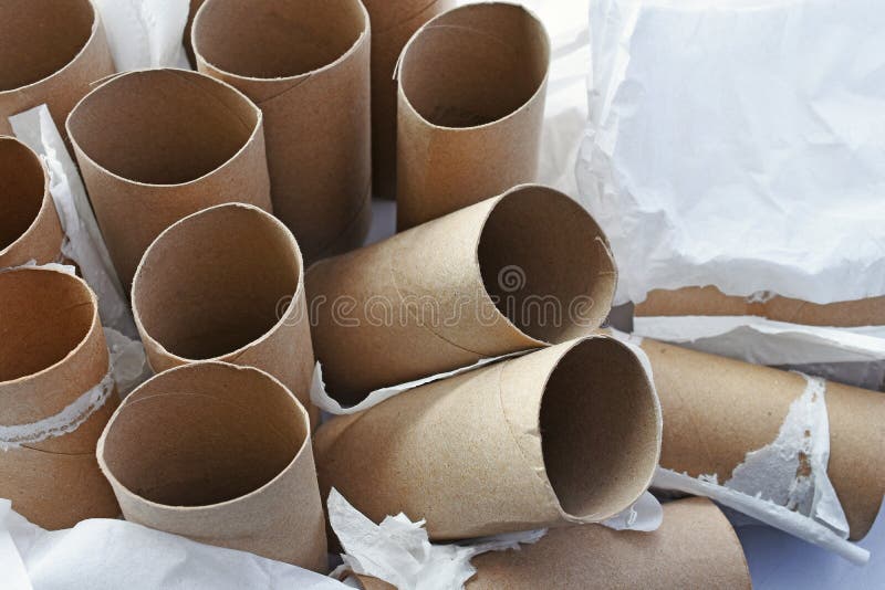 Empty Toilet Tissue Rolls stock image. Image of closeup - 177170311