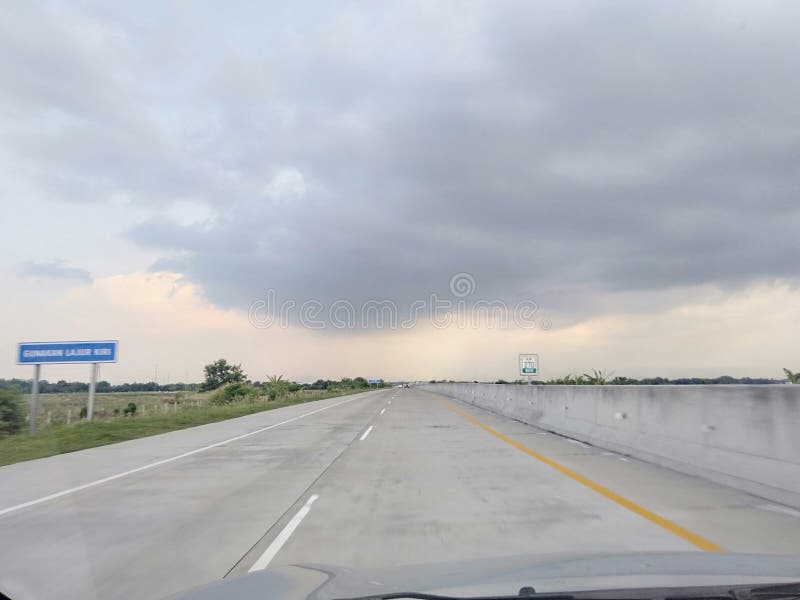 Empty Toll Road To East Java Stock Photo - Image of road, freeway ...