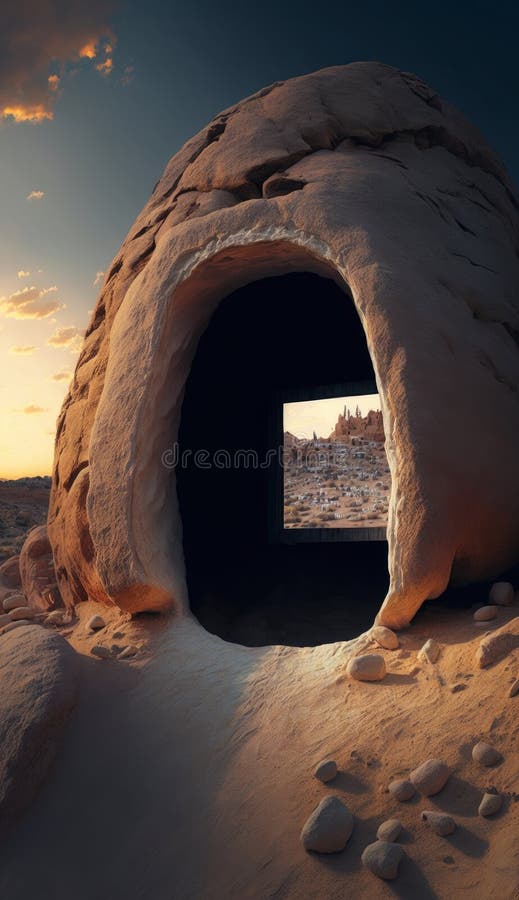 Empty Tomb of Jesus. AI Generative. Stock Illustration - Illustration ...
