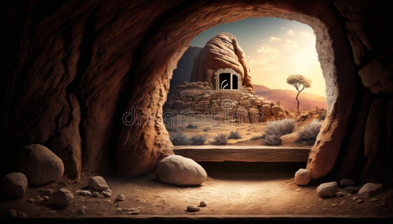 Empty Tomb of Jesus. AI Generative. Stock Illustration - Illustration ...