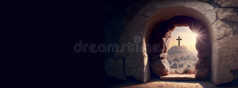 Empty Tomb at Sunrise. Easter Concept Created with Generative Ai ...