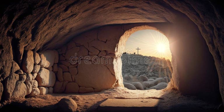 Empty Tomb at Sunrise. Easter Concept Created with Generative Ai ...
