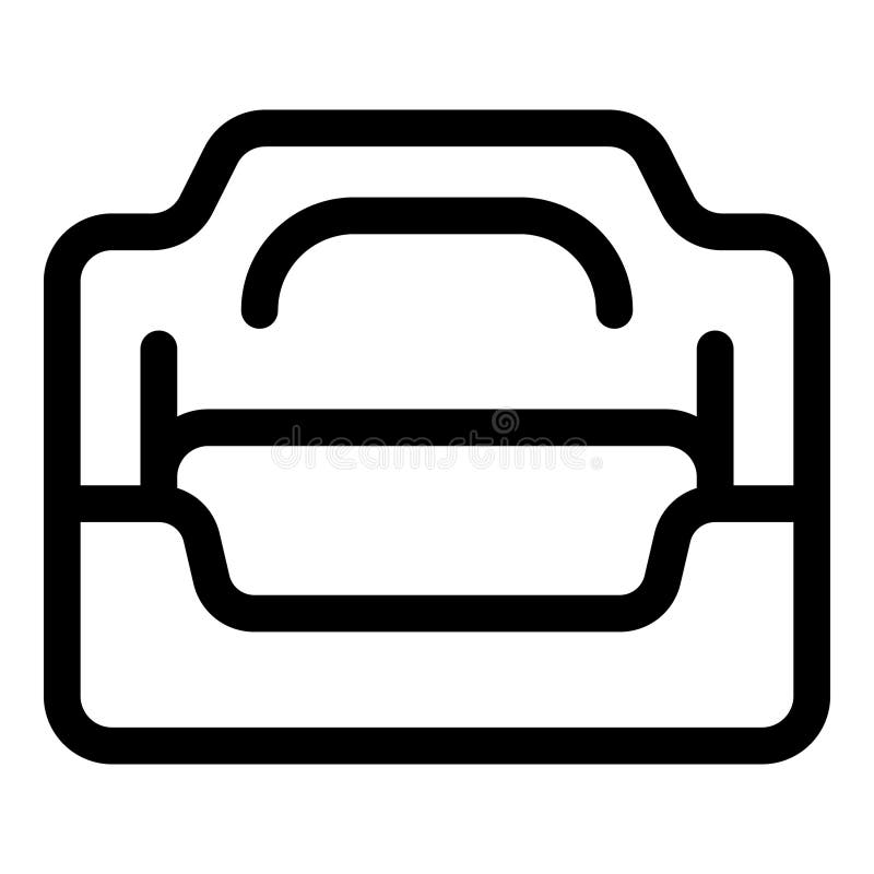 Empty Toolbox Icon Representing Tool Organization Stock Illustration ...