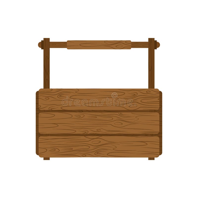 Wooden Tool Box Vector Illustration Stock Vector - Illustration of ...
