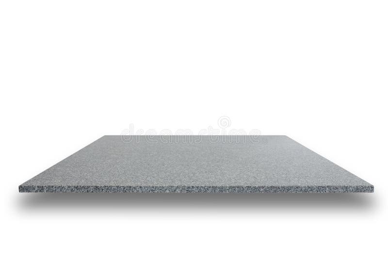 Empty Top of Granite Stone Table Isolated on White Background Stock ...