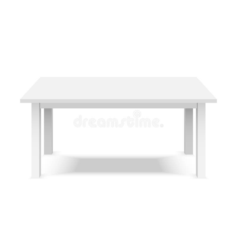 Empty Top of White Plastic Table Isolated on White Background. for ...