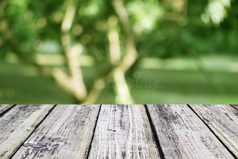 Empty Top Wooden Table and Abstract Blurred Background Stock Photo ...