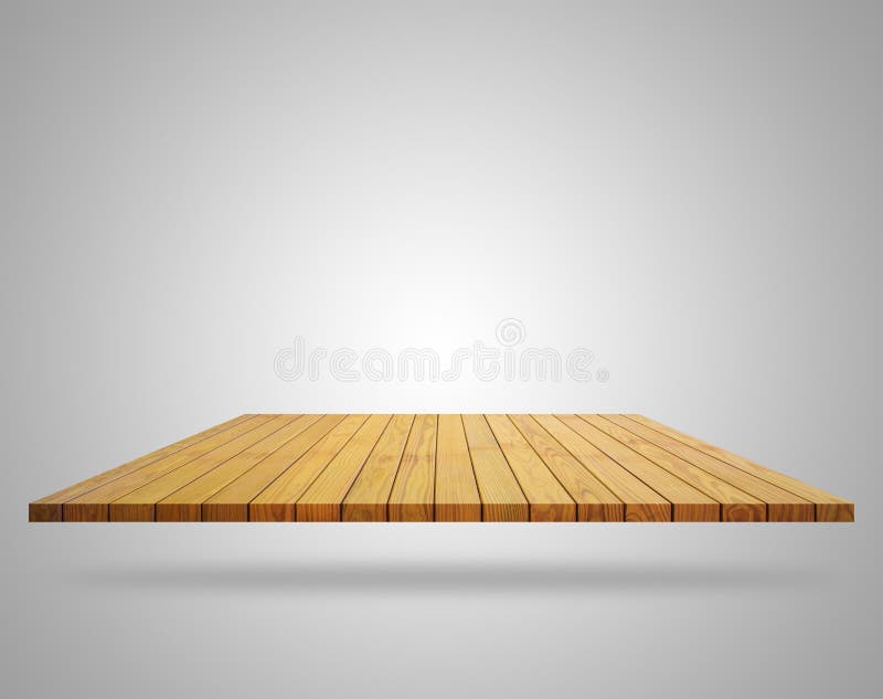 Empty Top of Wooden Table or Counter Isolated on White. for Prod Stock ...