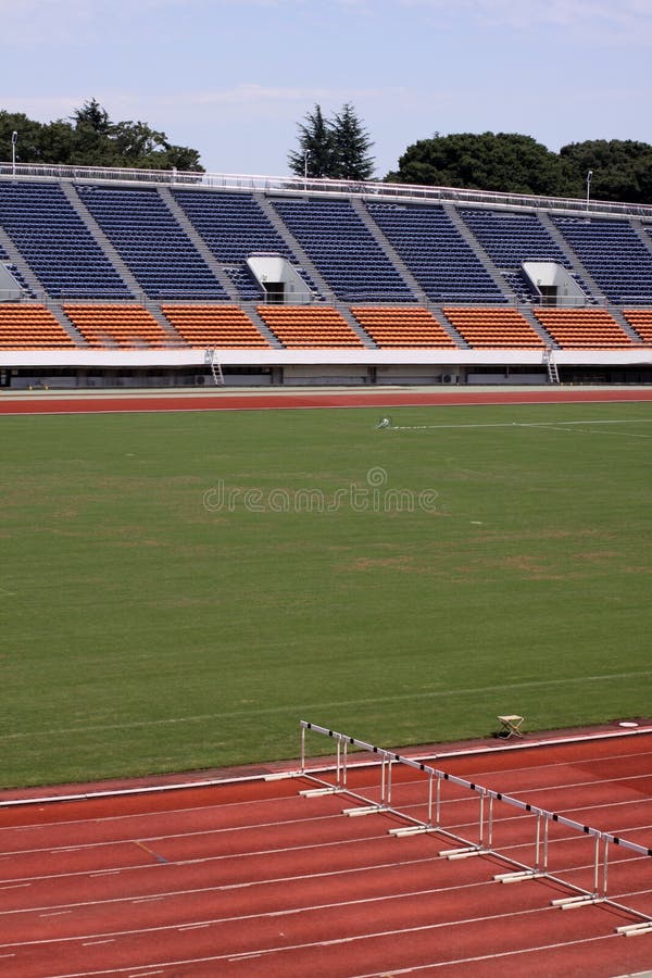 Empty Track and Field Stadium Stock Image - Image of speed, compete ...