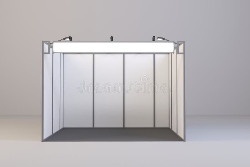 Empty Trade Event Stand. Standard Modular Construction Stock ...