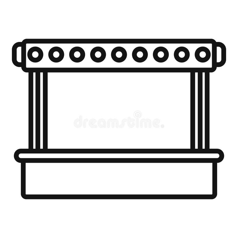 Empty Trade Show Booth with Illumination Preparing for Exhibition Stock ...