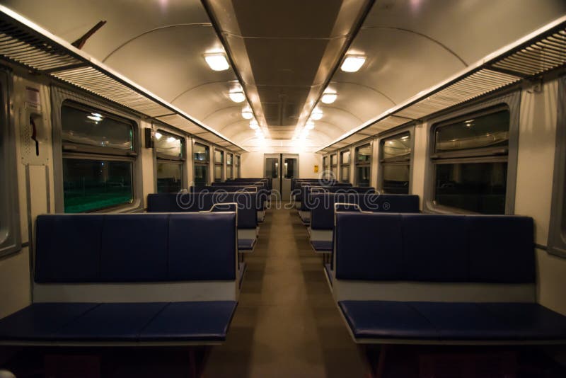 An Empty Train Car before a Long Trip Stock Image - Image of design ...