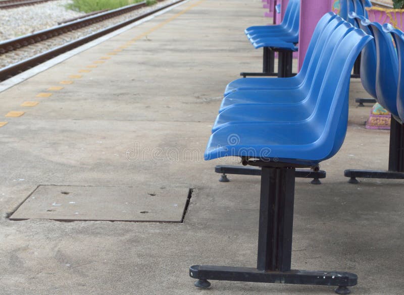 Empty Train Chair in the Public Transport Station Stock Image - Image ...