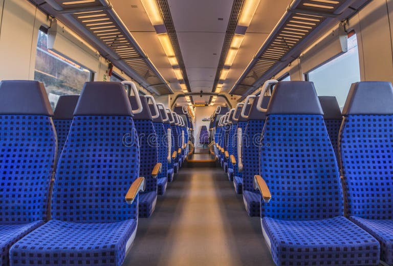 Empty train chairs stock image. Image of class, seats - 80011123