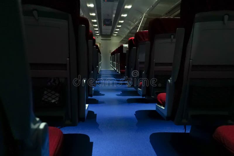 Empty train interior stock image. Image of railroad - 135983315