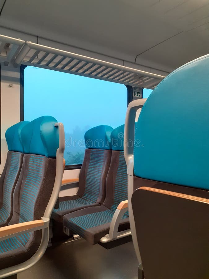 Empty train seats stock photo. Image of railroad, empty - 253873214
