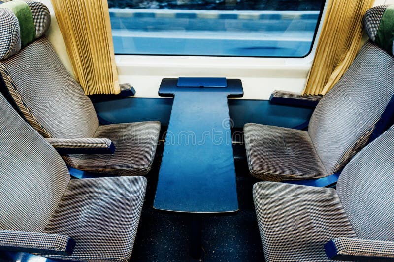 Empty train seats stock image. Image of fabric, empty - 65266413