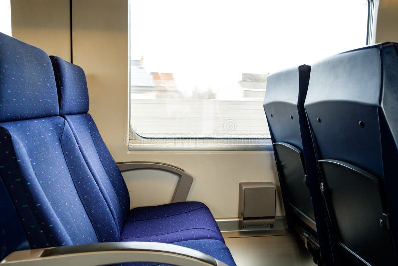 Empty train seats stock image. Image of comfortable - 135096071