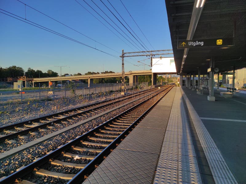 Empty Train Station during an Early Morning Stock Image - Image of light, transport: 255328885