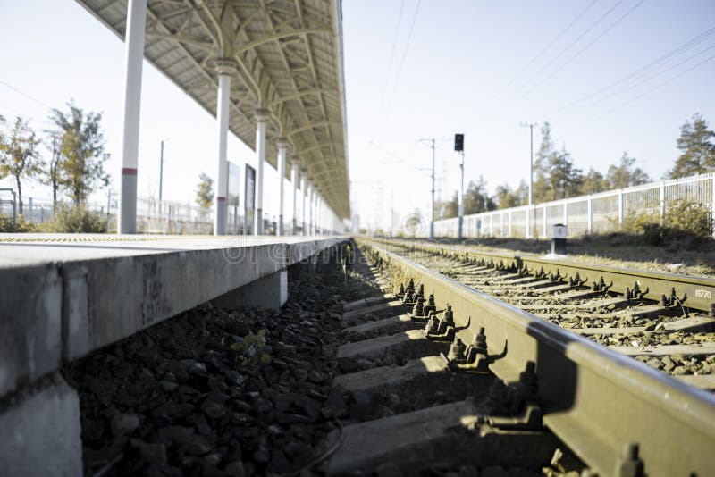 The Empty Train Station Platfrom, Public Transport in the City Stock ...
