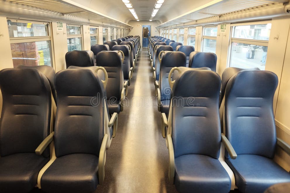 Empty train wagon interior stock image. Image of train - 109836307