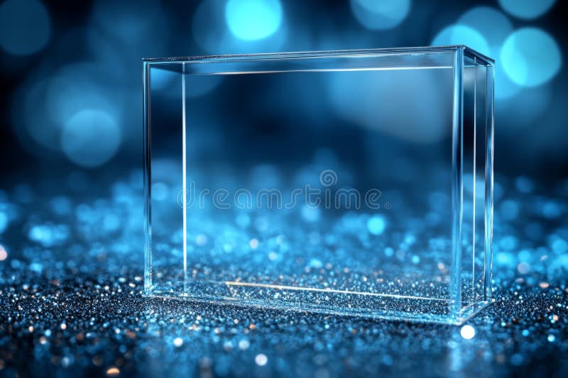 Empty Glass Display Case Light Blue Background Stock Photos - Free ...