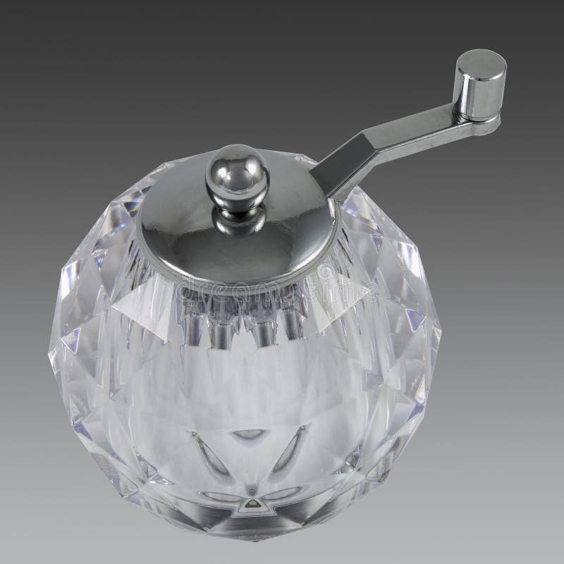 Empty Transparent Pepper Mill Stock Image - Image of flavor, cooking ...