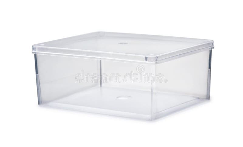 Empty Transparent Plastic Box Stock Image - Image of crate, closed ...