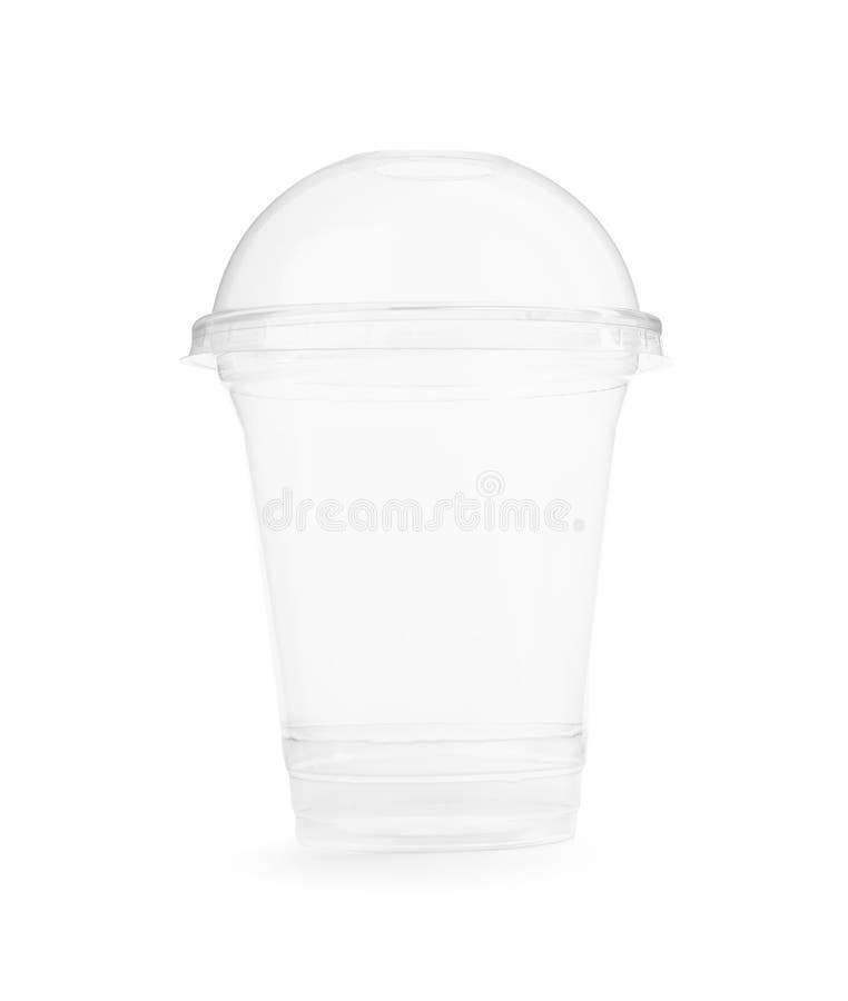 Empty Transparent Plastic Cup with Straw Isolated on White Stock Photo ...