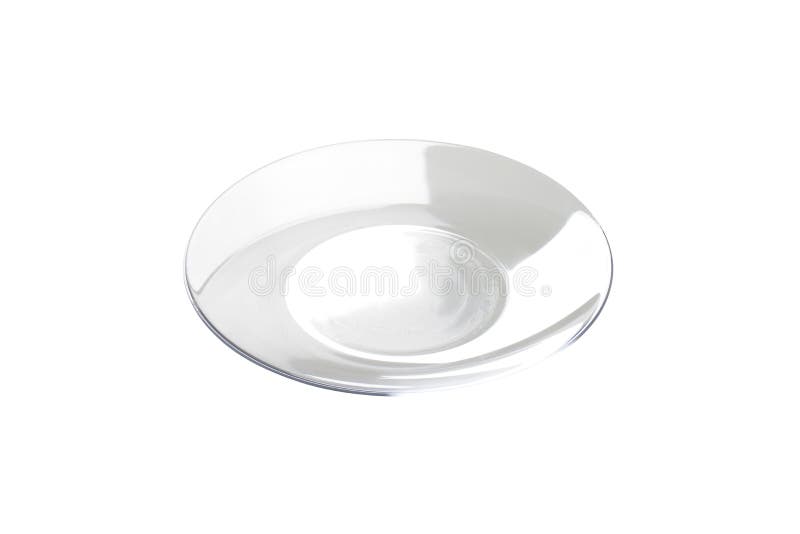 Empty transparent plate stock photo. Image of dish, single - 50399926