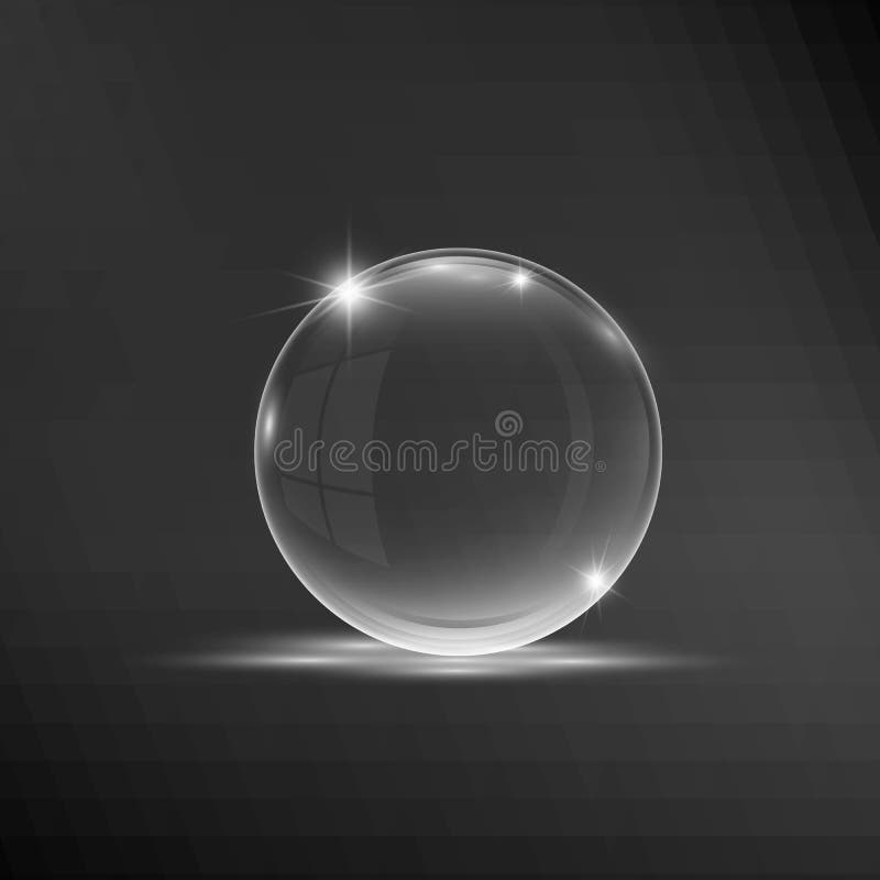 Empty transparent sphere stock vector. Illustration of beauty - 95433114