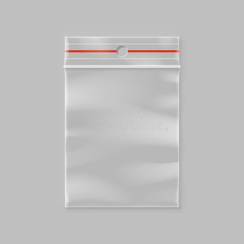 Empty Transparent Zipper Bag Stock Vector - Illustration of advertising ...