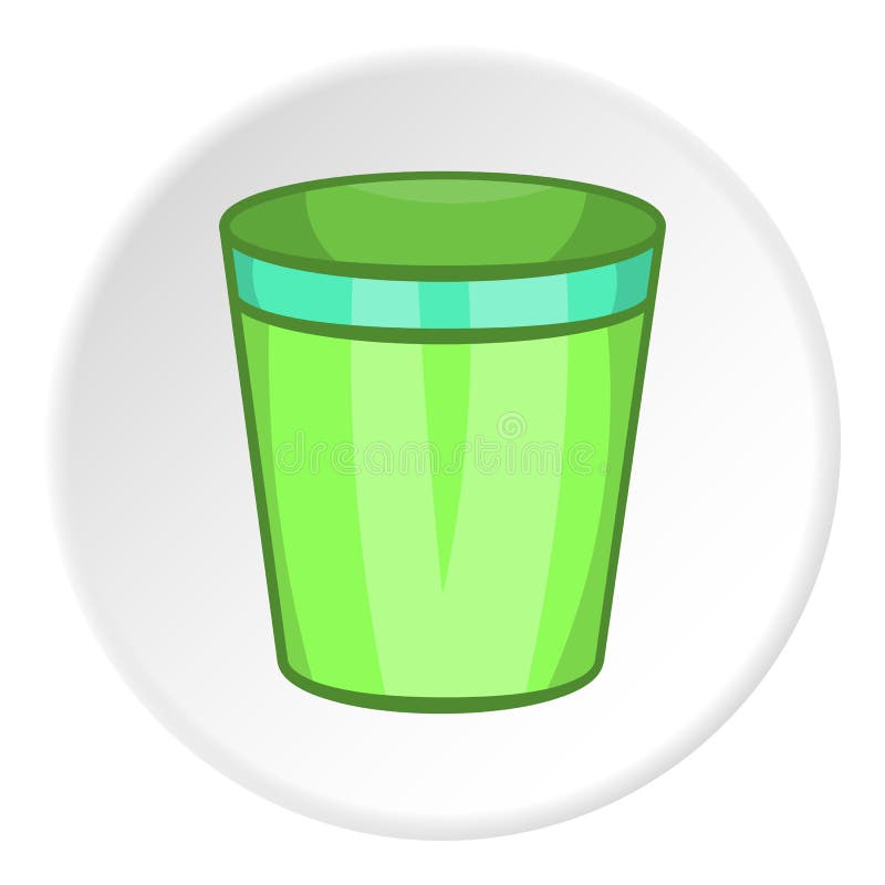 Empty Trash Can Icon, Black Monochrome Style Stock Vector ...