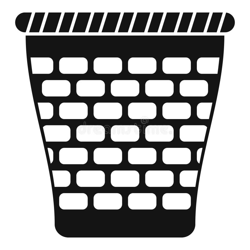 Empty Trash Can Icon Representing Recycling and Waste Management Stock ...