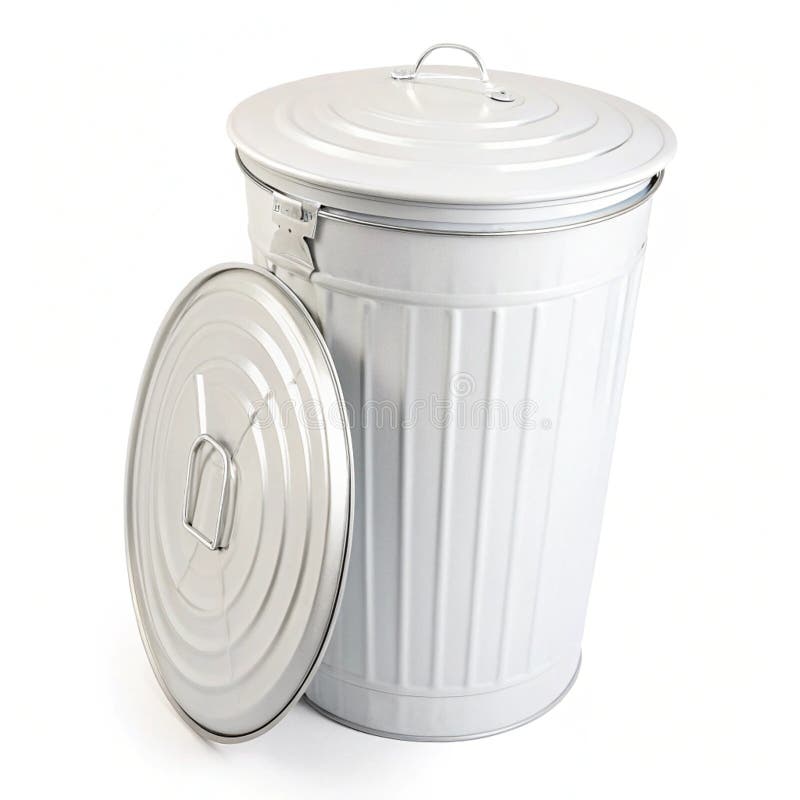 Empty Trash Isolated on White Background Stock Illustration ...