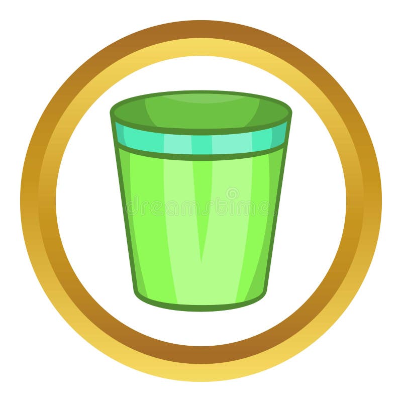 Empty Trash Can Icon, Black Monochrome Style Stock Vector ...