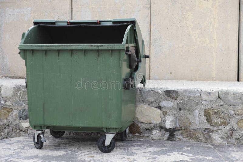 Empty trash dumpster stock image. Image of throwing, responsibility ...