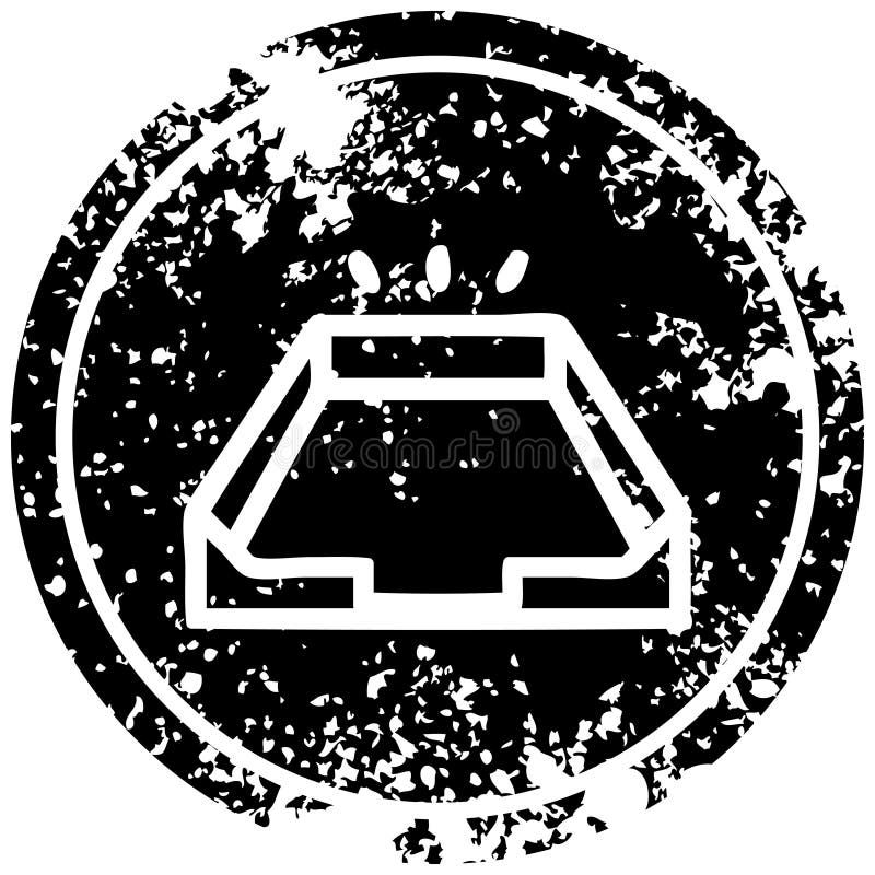 Empty in Tray Circular Icon Symbol Stock Vector - Illustration of ...