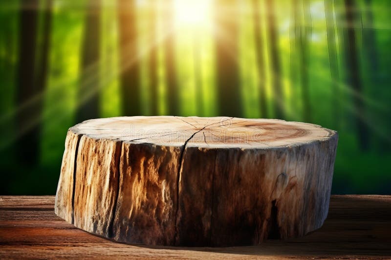 Empty Tree Trunk for Display Montages Stock Illustration - Illustration ...