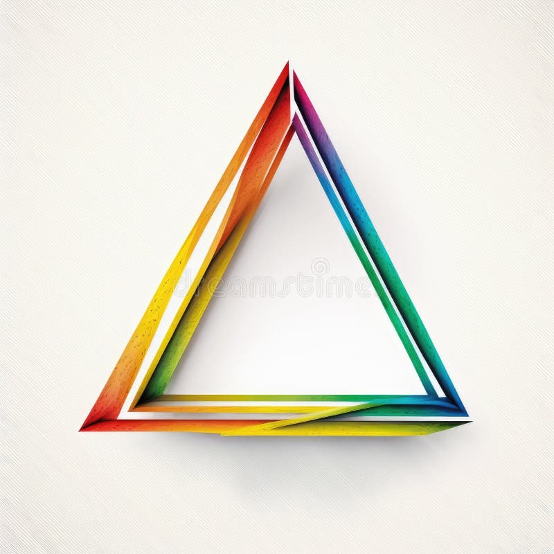 Empty Triangle Frame on White Background. Stock Illustration ...