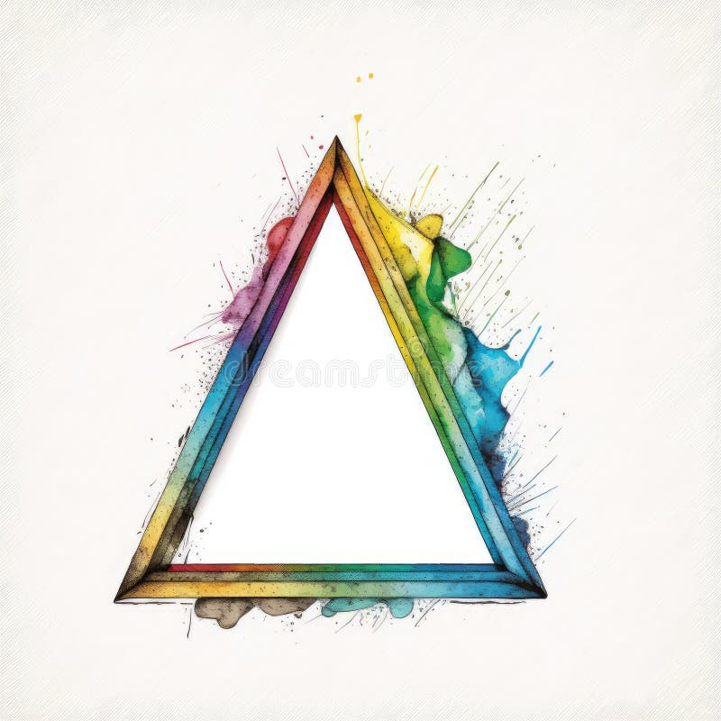 Empty Triangle Frame on White Background. Stock Illustration ...