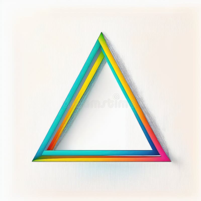 Empty Triangle Frame on White Background. Stock Illustration ...