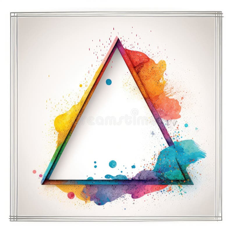 Empty Triangle Frame on White Background. Stock Illustration ...