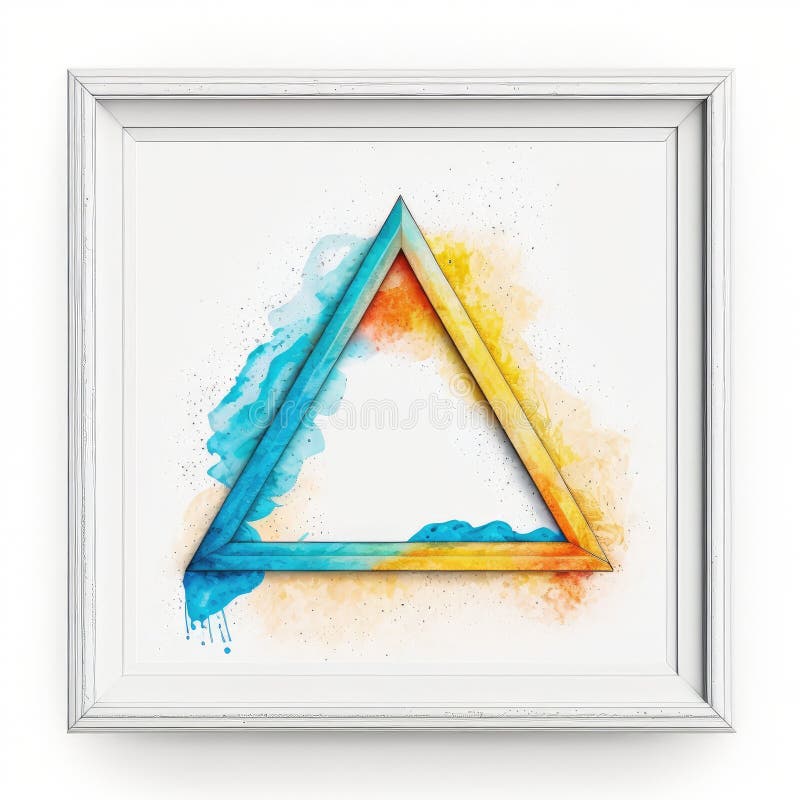 Empty Triangle Frame on White Background. Stock Illustration ...