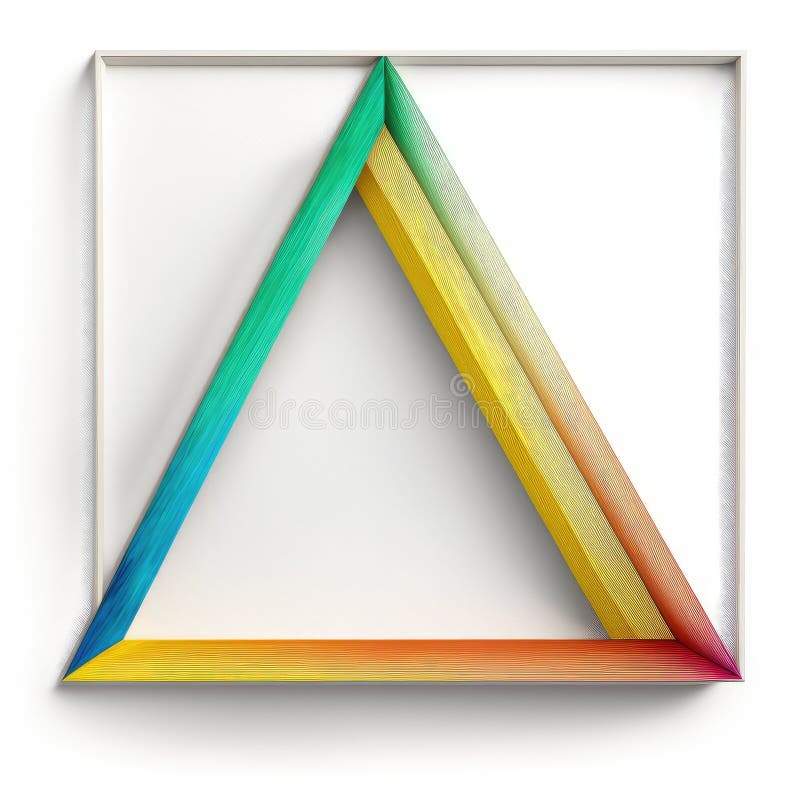 Empty Triangle Frame on White Background. Stock Illustration ...
