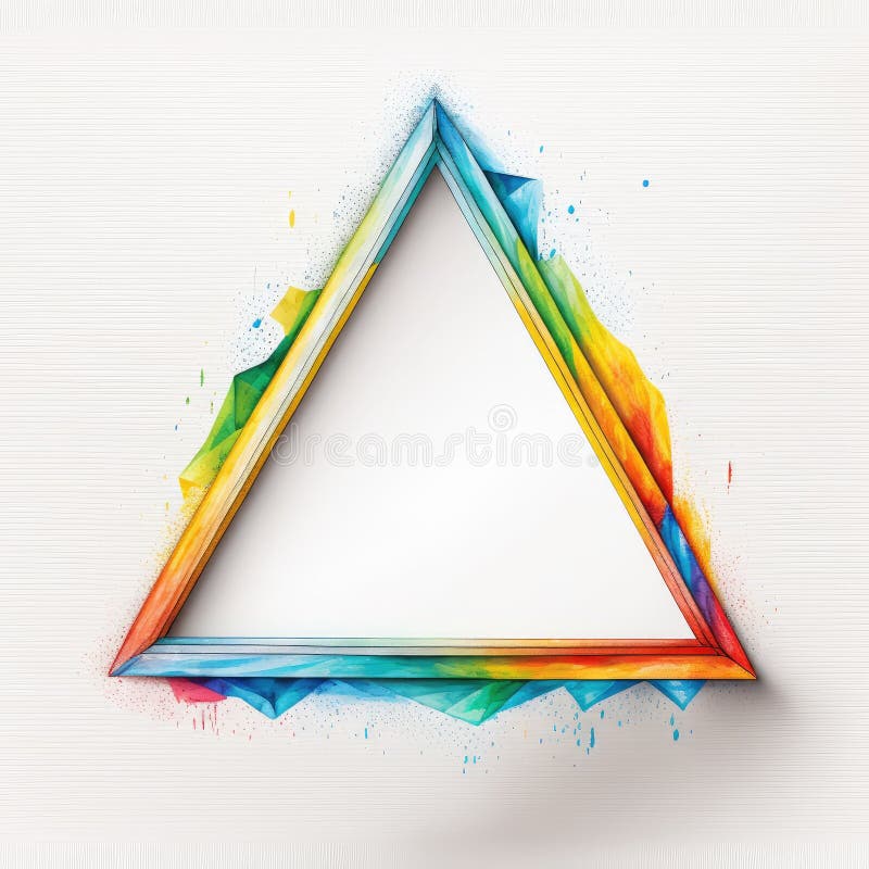 Empty Triangle Frame on White Background. Stock Illustration ...