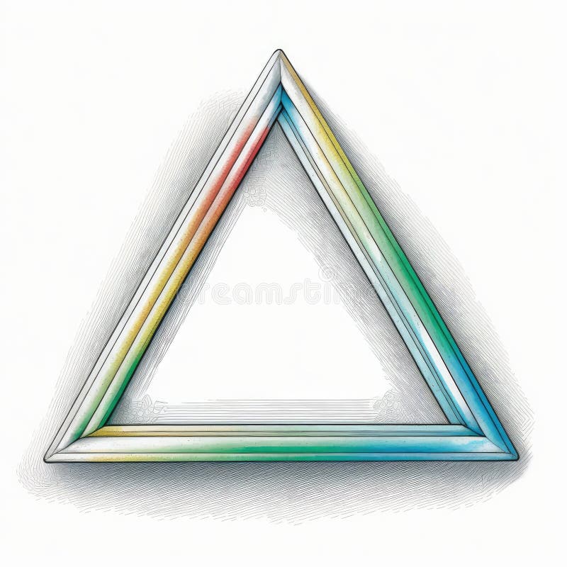 Empty Triangle Frame on White Background. Stock Illustration ...