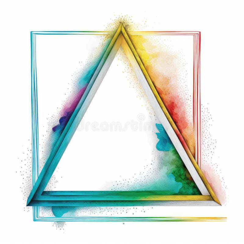 Empty Triangle Frame on White Background. Stock Illustration ...