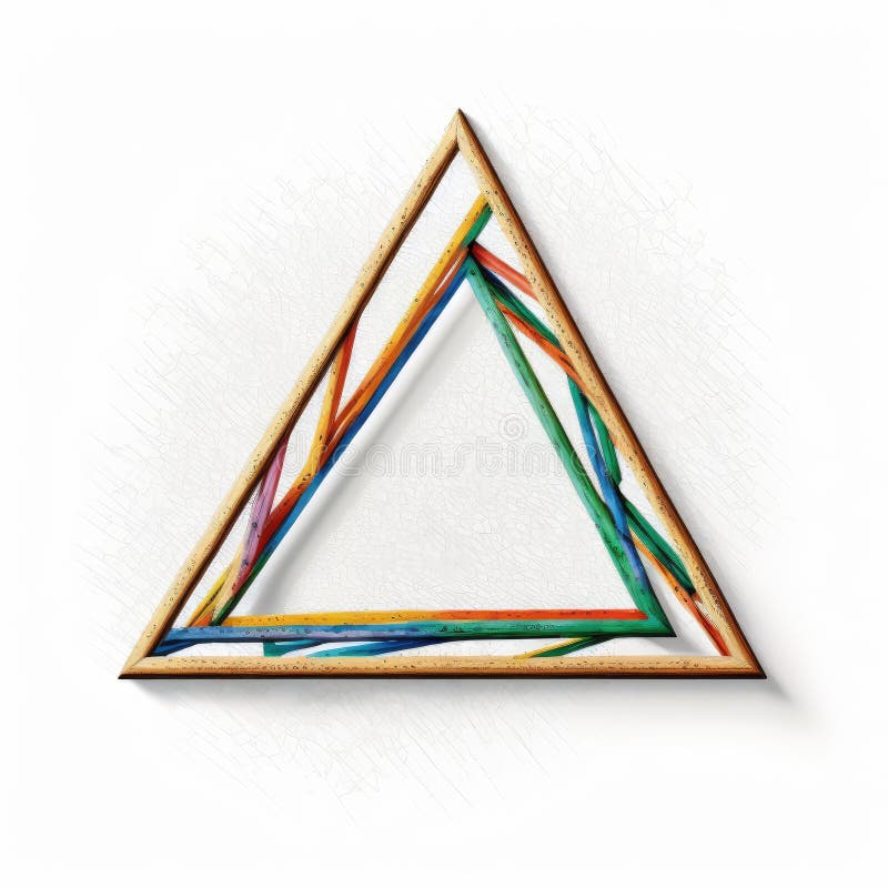 Empty Triangle Frame on White Background. Stock Illustration ...